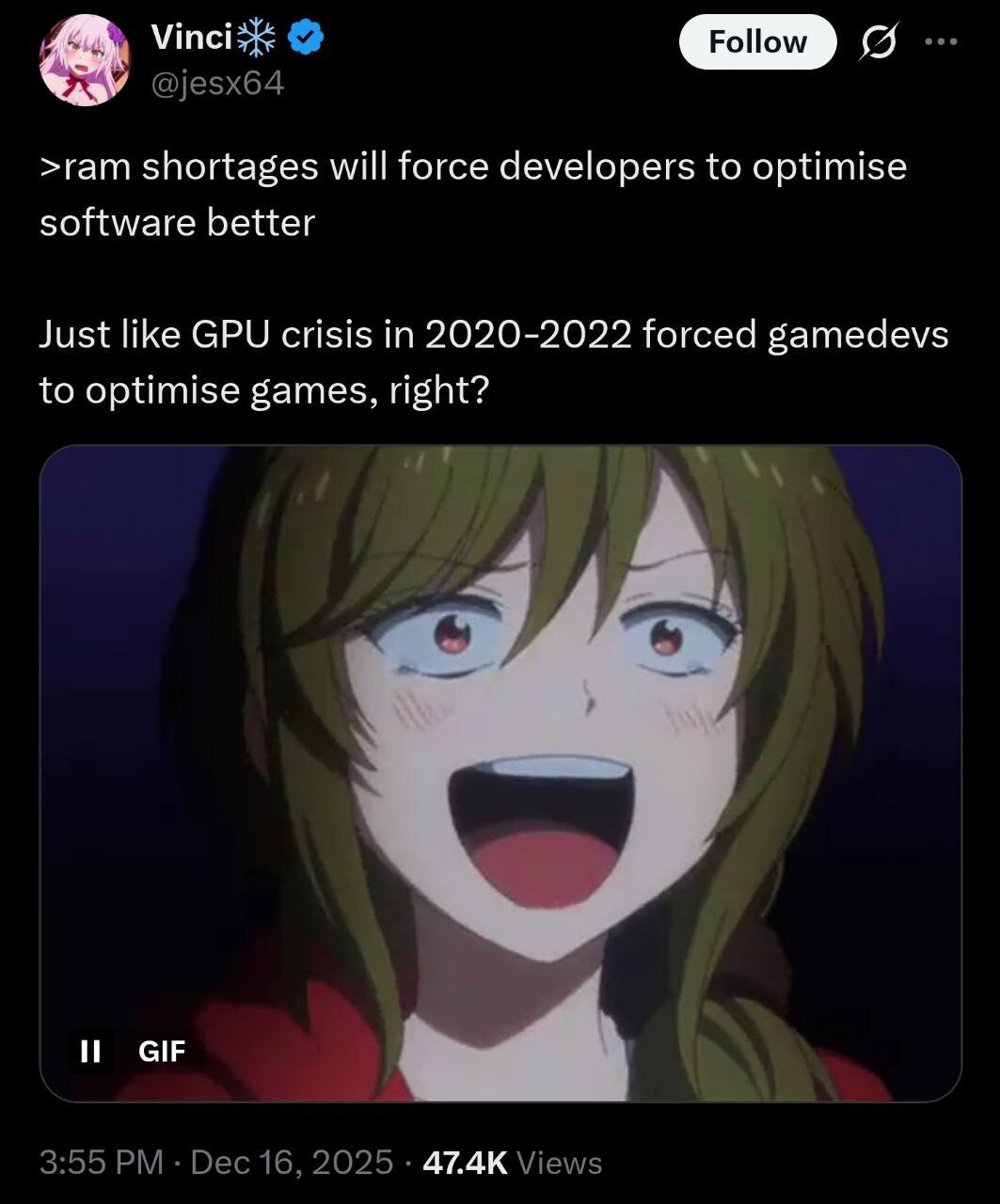 deadpan swooning fuming